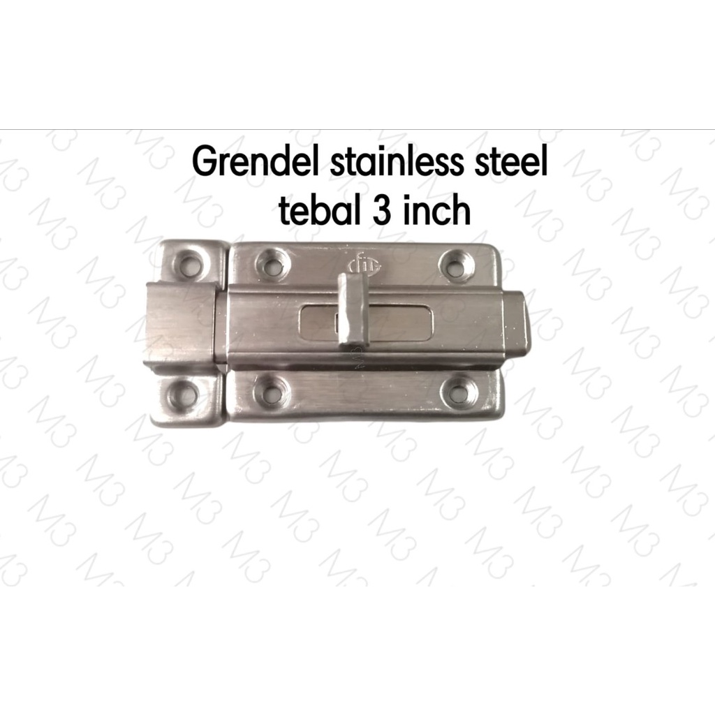 Jual GRENDEL STAINLESS STEEL / GRENDEL PINTU / GRENDEL JENDELA 2 INCH 3 ...