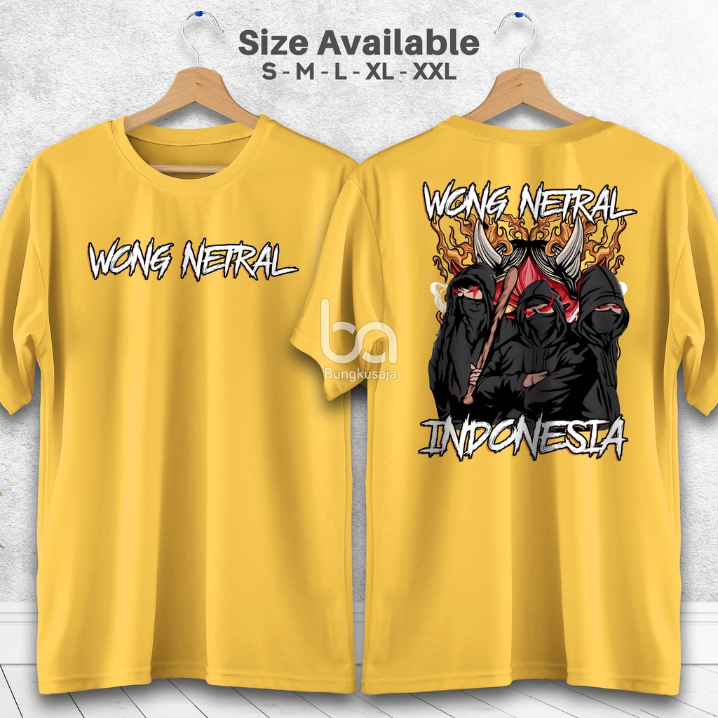 Jual Kaos Wong Netral Indonesia WNI Pasukan Sedulur Perdamaian Tshirt ...