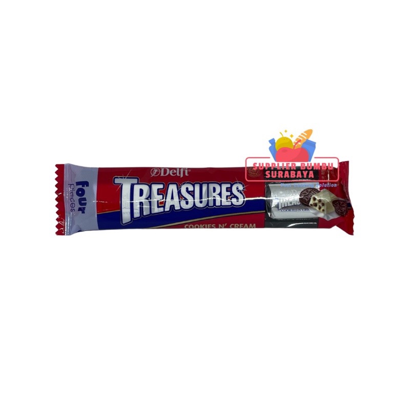 Jual Delfi Treasure Treasures Chocolate Coklat Cookies & Cream 36g ...
