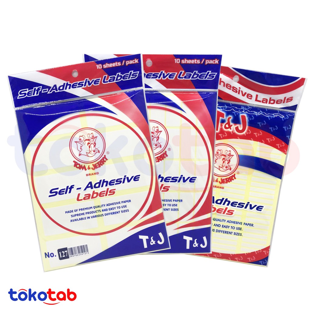 Jual T&J Self Adhesive Labels Kertas Putih | Shopee Indonesia