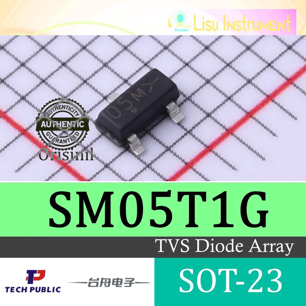 Jual SM05T1G 05M O5M ESD Protection Diode Array SOT-23 TECH PUBLIC ...