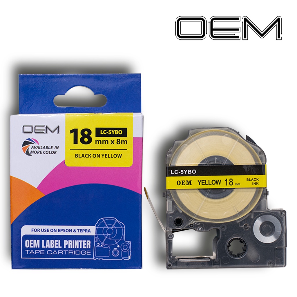 Jual OEM TAPE 18mm X 8m untuk EPSON PRINTER LABEL | Shopee Indonesia