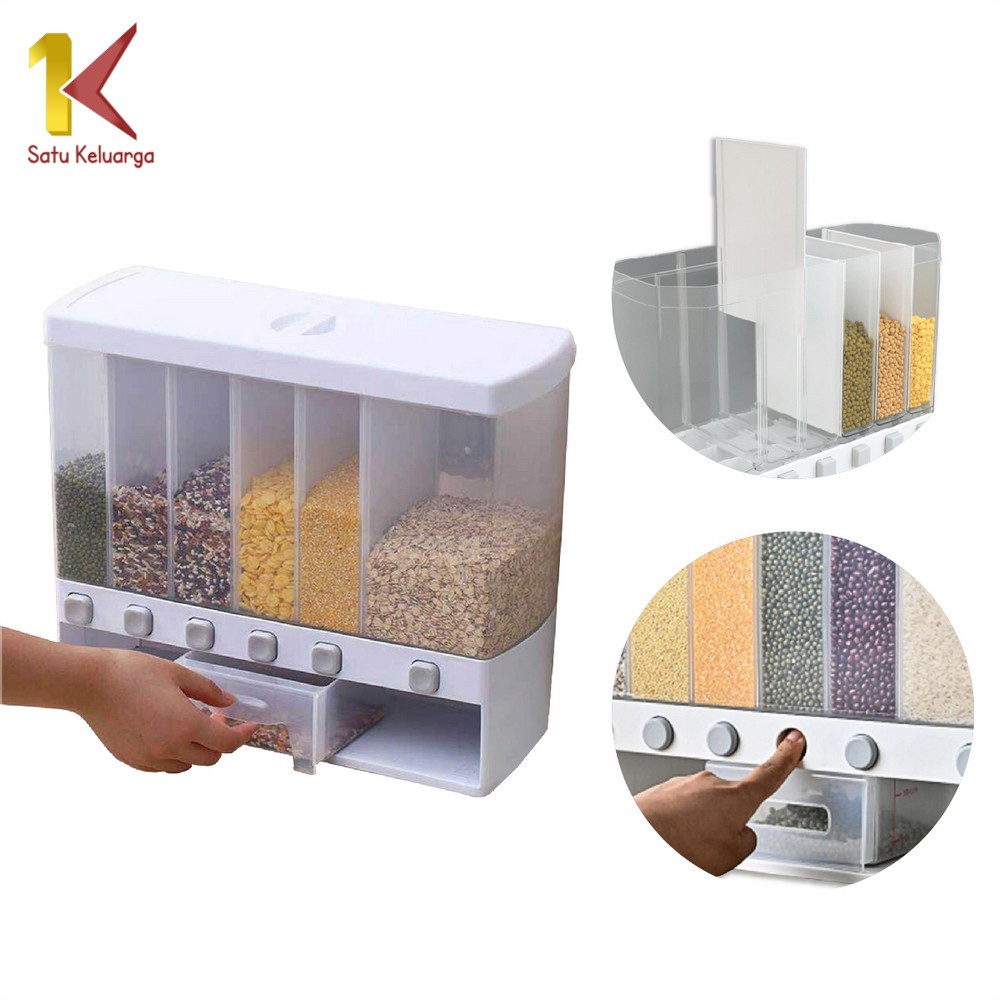 Jual Satu Keluarga Dispenser Makanan Kering C194 Tempat Penyimpanan ...