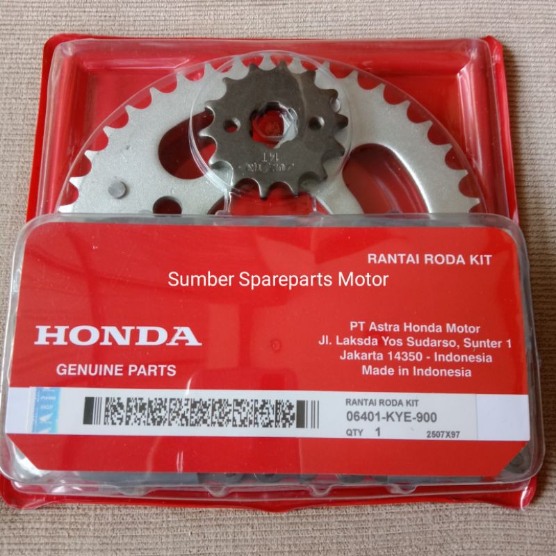 Jual Gear Set / Gear Paket Megapro new Verza 150 Sonic 150 CB150 (KYE ...