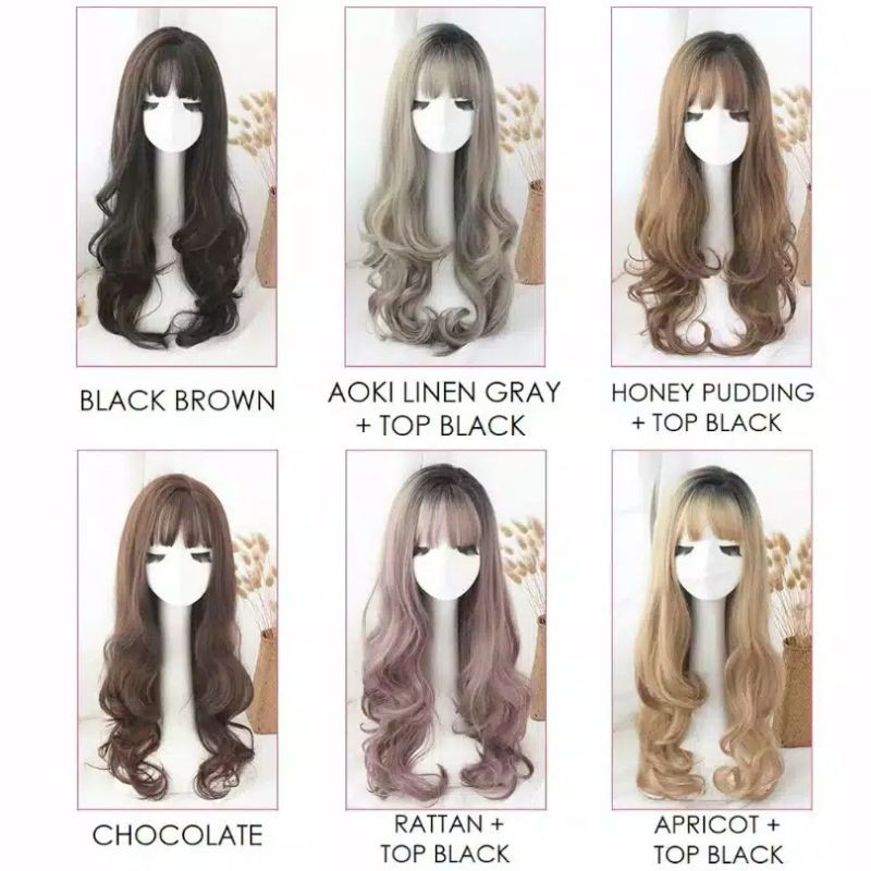 Jual Wig rambut panjang, Perempuan rambut Curly panjang ( COD ...