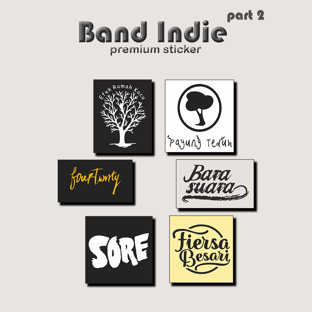Jual Promo Sticker Stiker Pack Band Indie Indonesia Anti Air (Efek ...