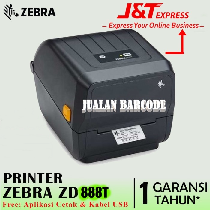 Jual PRINTER LABEL BARCODE ZEBRA CETAK RESI PENGIRIMAN ZD888 | ZD220 | ZD230 | ZD888t | ZD220t ...