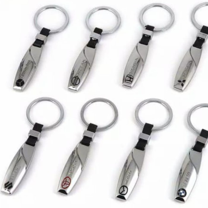 Jual GANTUNGAN KUNCI STAINLESS STEEL METAL LOGO 3D TOYOTA SUZUKI HONDA ...