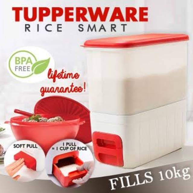 Jual Tupperware rice smart tempat beras | Shopee Indonesia
