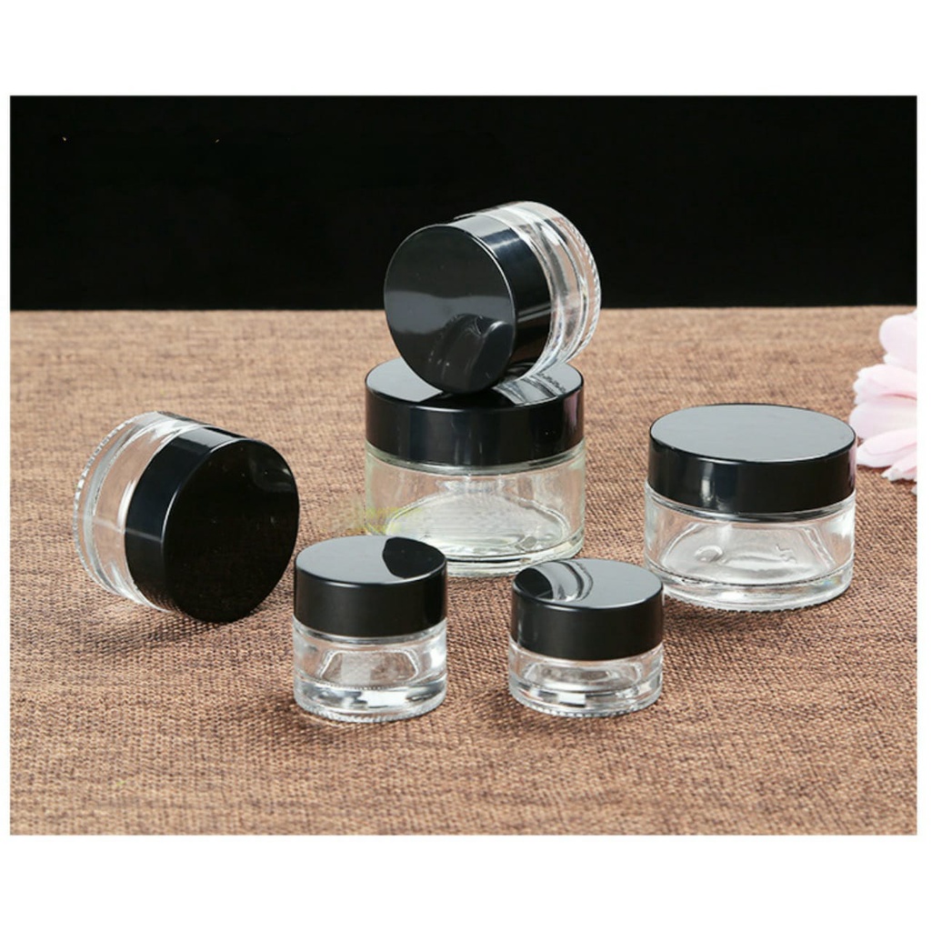 Jual Botol Kaca 50ml Pot Kaca Bening Jar Kaca Skincare Pot Kosmetik Pot ...
