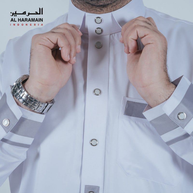 Jual GAMIS HARAMAIN KERAH KEMEJA KOMBINASI LENGAN MANSET JUBAH AL ...