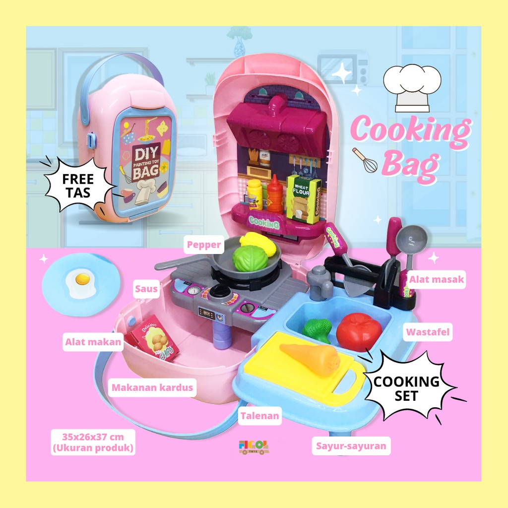 Jual Mainan Masak-masakan Kitchen Set Cooking 2 in 1 | Shopee Indonesia