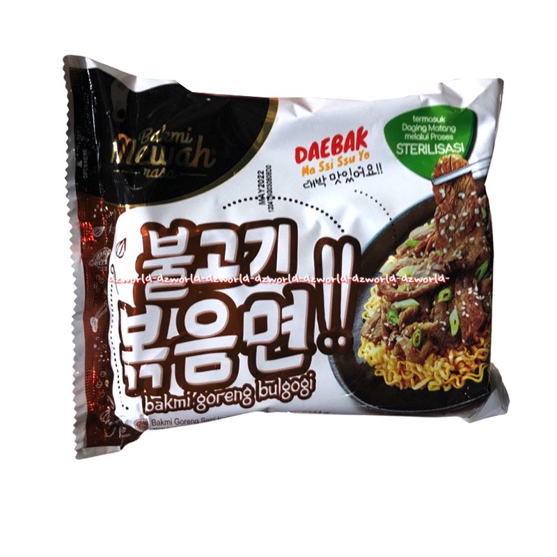 Jual Bakmi Mewah Bulgogi Daebak 144gr Ma Ssi Ssu Yo Bakmi Goreng Sapi ...