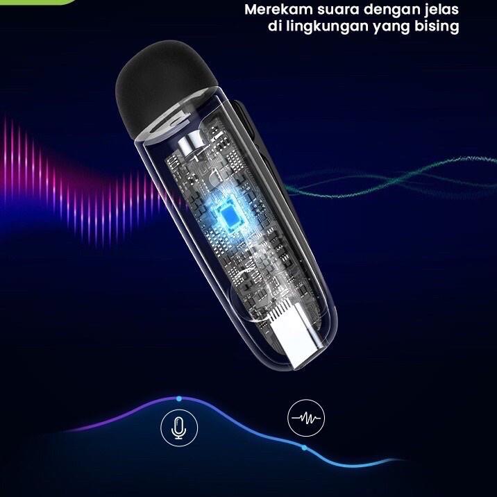 Jual Baru ROBOT Microphone Mic Wireless RS20 Microphone Clip On HP ...