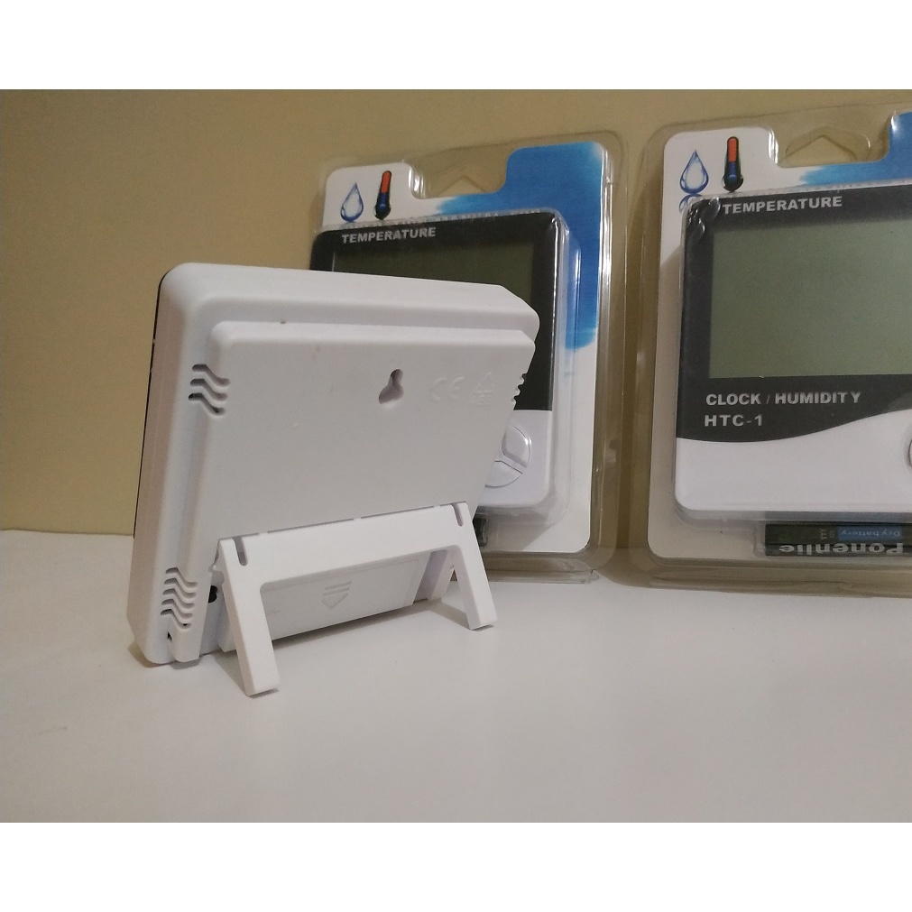 Jual HTC-1 Hygrometer Termometer Ruangan dengan Jam Alat Ukur ...