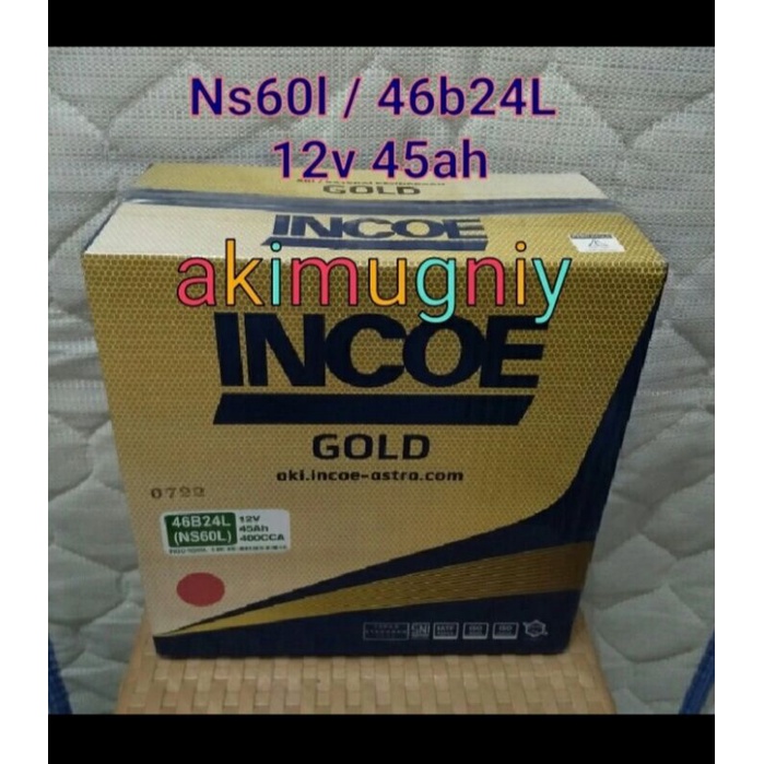 Jual aki ns60l incoe gold hybrid basah 12v 45ah livina evalia march datsun | Shopee Indonesia