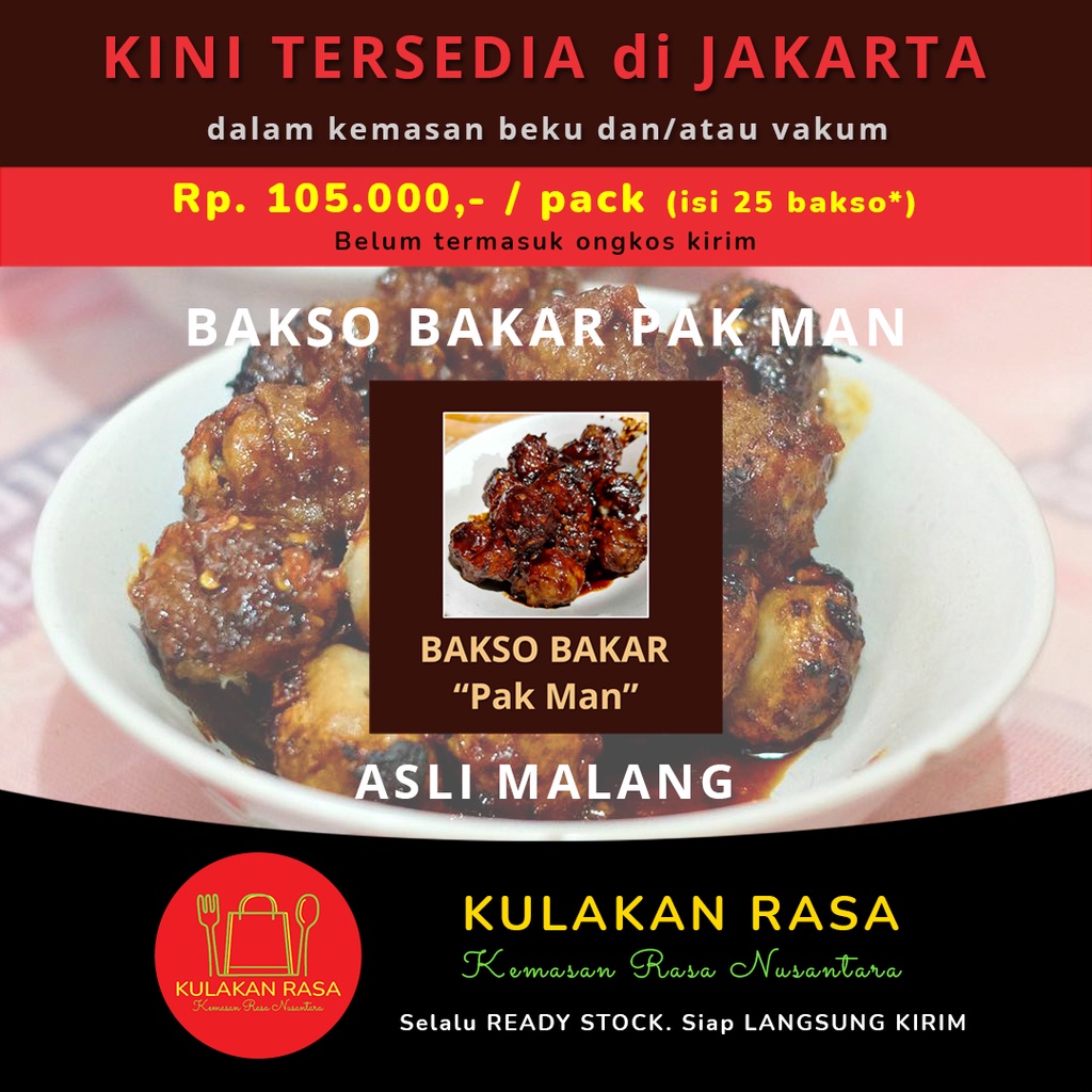 Jual BAKSO BAKAR PAK MAN asli dari Malang (1 paket 25 butir) | Shopee ...