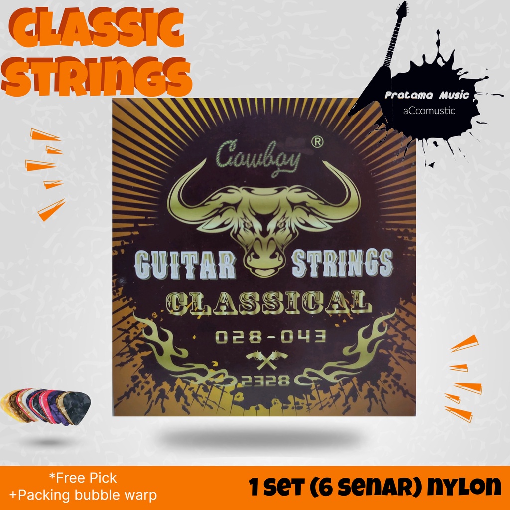 Jual Senar Gitar Cowboy Original Classic Strings , Normal Tension ...