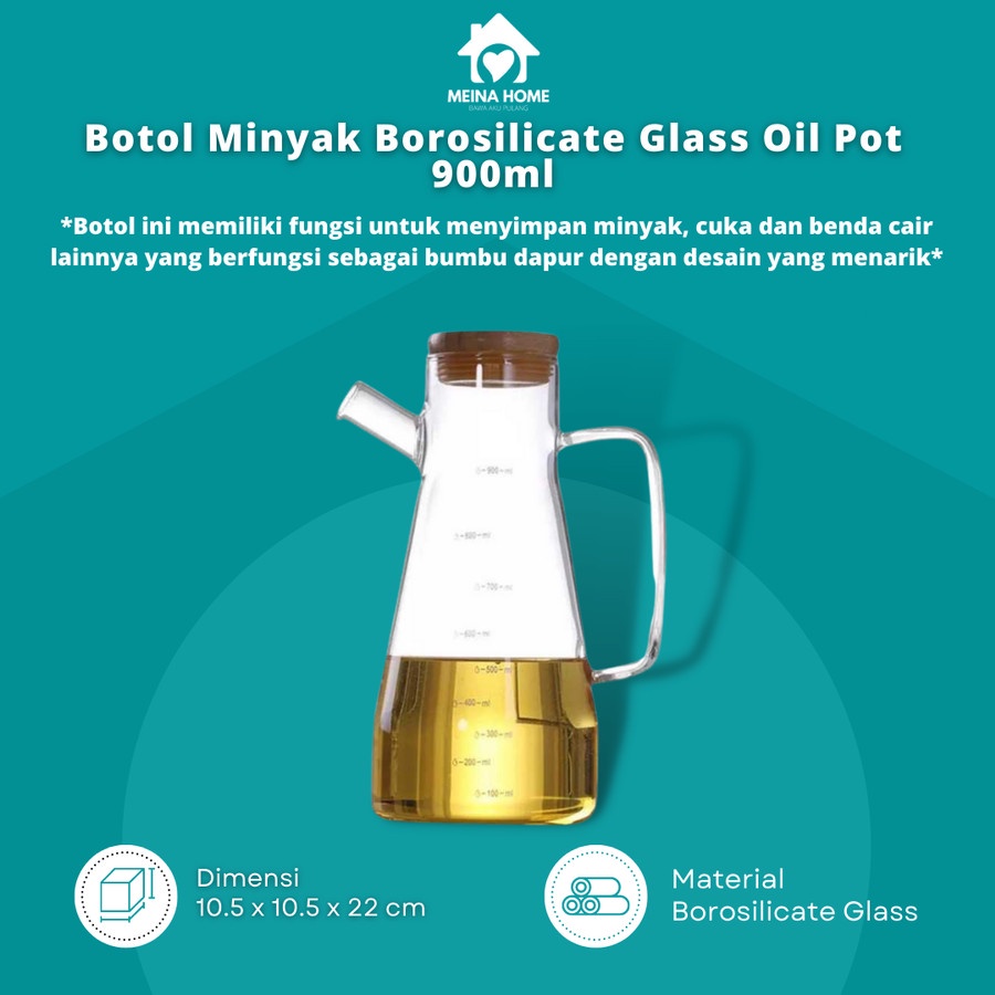Jual BOTOL MINYAK SERBAGUNA BOROSILICATE / TEMPAT MINYAK OILIVE OIL ...