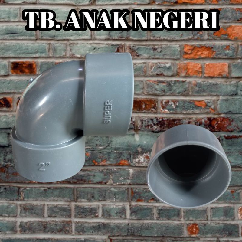 Jual Knee keni L 2inch sambungan pipa pvc L keni 2 inch | Shopee Indonesia