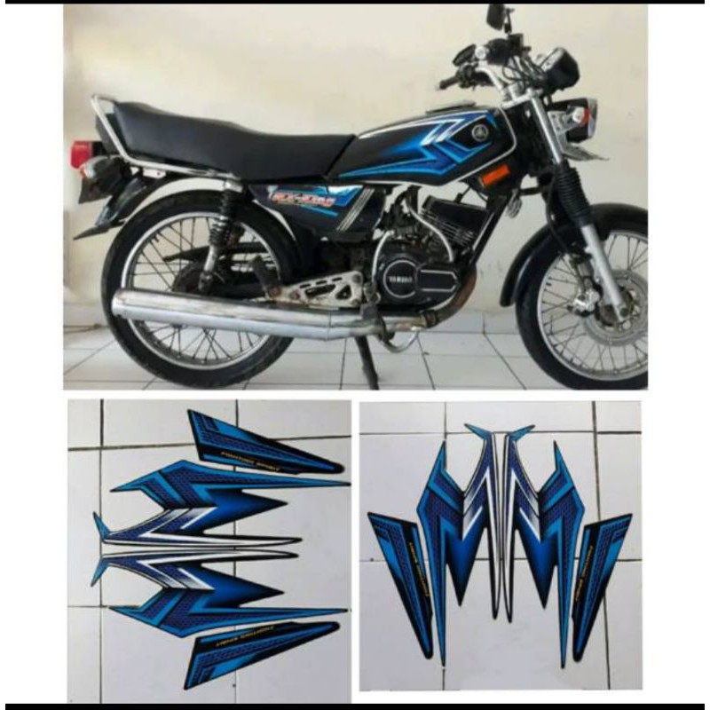 Jual Stiker striping RX King 2004 Biru tangki hitam assy | Shopee Indonesia