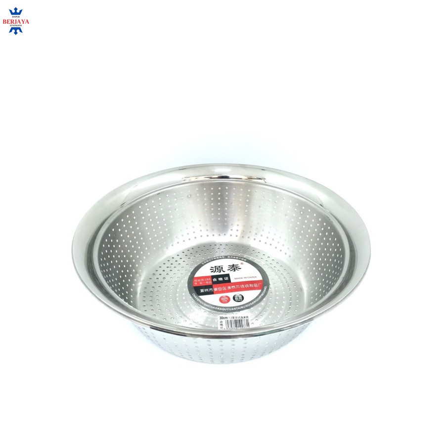 Jual Baskom lobang saringsn cuci buah dan sayur stainless 26CM | Shopee ...