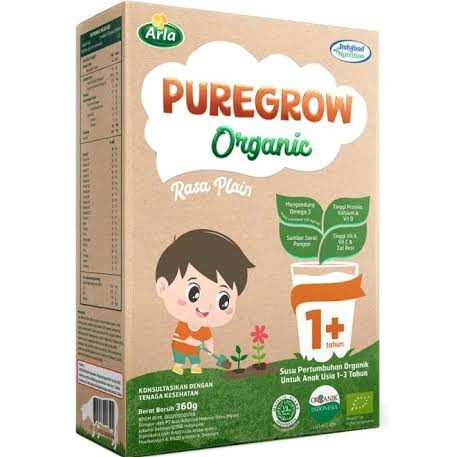 Jual PUREGROW ORGANIC SUSU PERTUMBUHAN 1+ 360 G | Shopee Indonesia