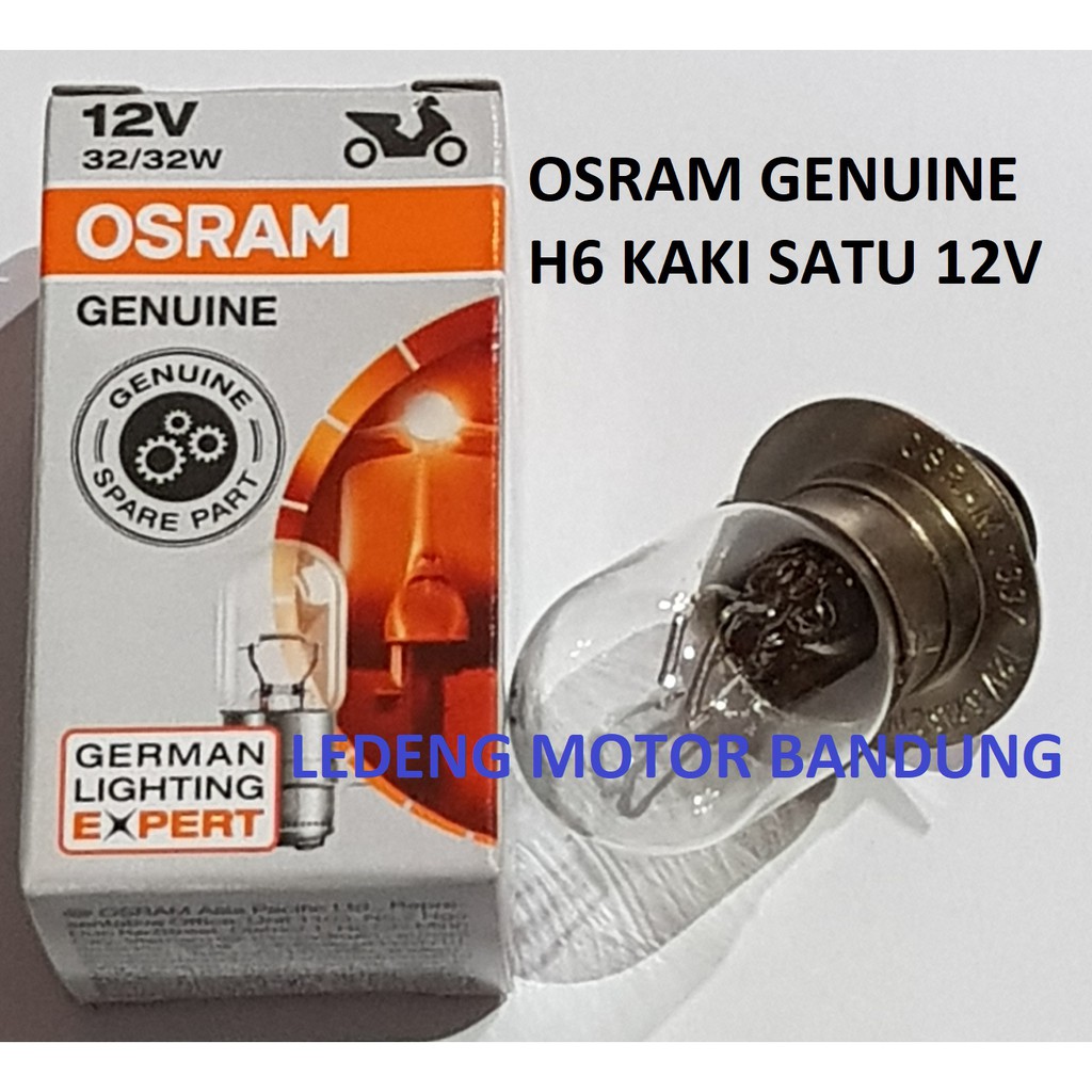 Jual Genuine Osram Bohlam Pijar Lampu Depan Motor Bebek Matic H6 Kaki Satu 12v | Shopee Indonesia
