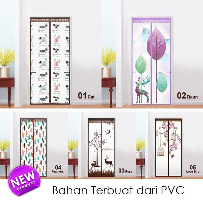 Jual Tirai Magnet Elegan bahan plastik PVC (khusus ruanga AC) Uk ...