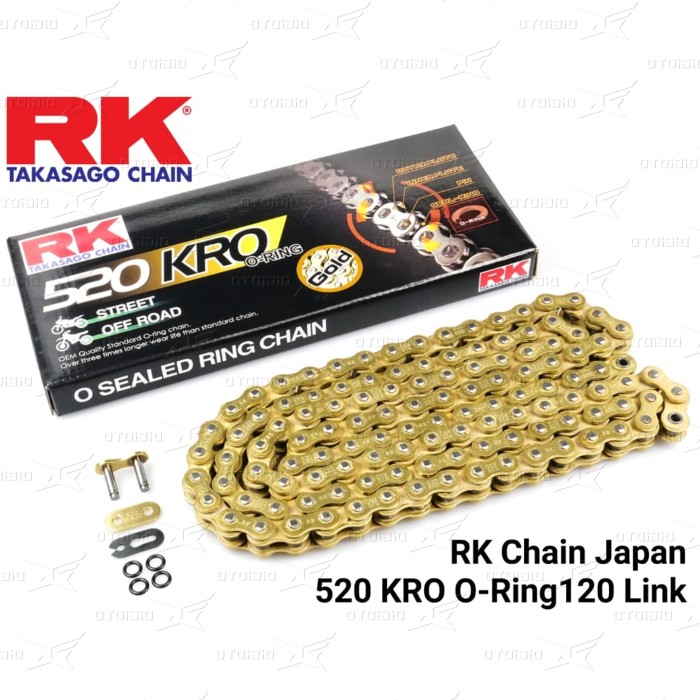 Jual Rantai RK Takasago Chain 520 KRO O-Ring 120L - Gold | Shopee Indonesia