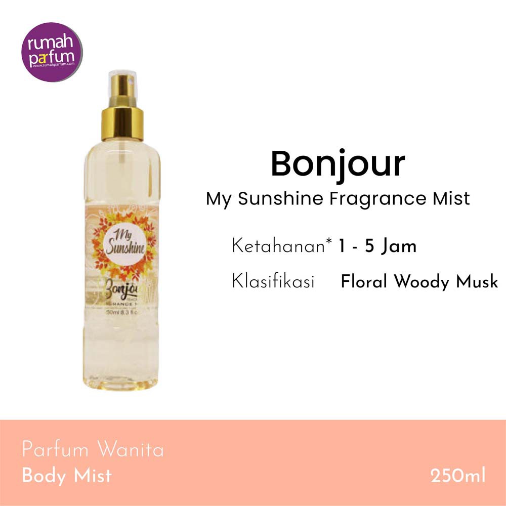 Jual Parfum Bonjour My Sunshine Fragrance Mist 250 ML | Shopee Indonesia
