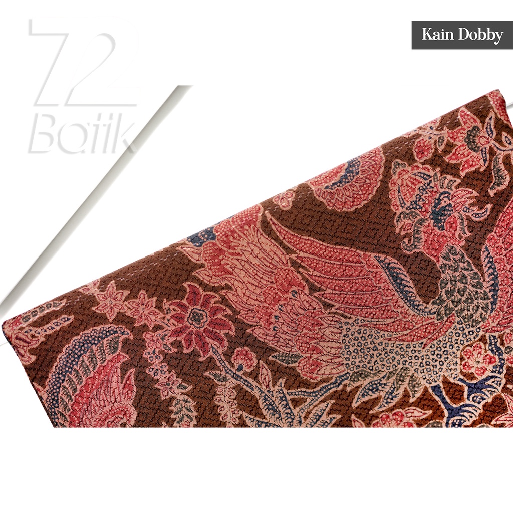 Jual KAIN BATIK PREMIUM Bahan Dobby Motif Merak Sari Warna Coklat Merah ...