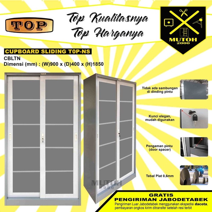 Jual READY Lemari Arsip Besi Pintu Sliding Geser Kaca Merk TOP by ...