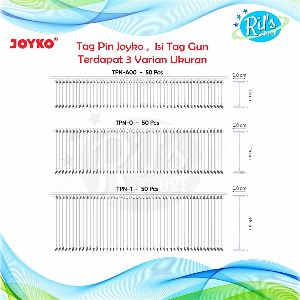Jual Tag Pin Joyko TPN 0 / Isi Tag / Gun TG 600 / Top Pin 15mm 25mm ...