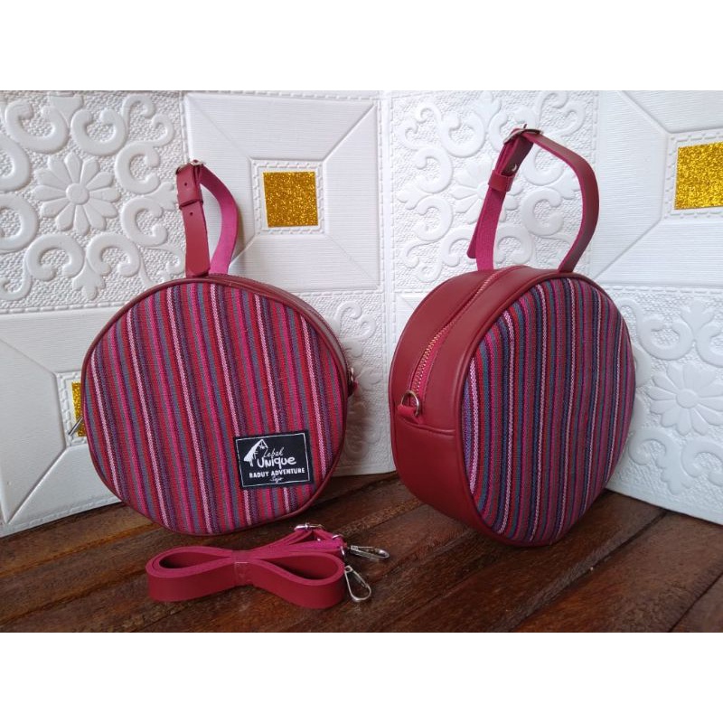 Jual Saija Tas Bulat Etnik Tenun Baduy | Shopee Indonesia