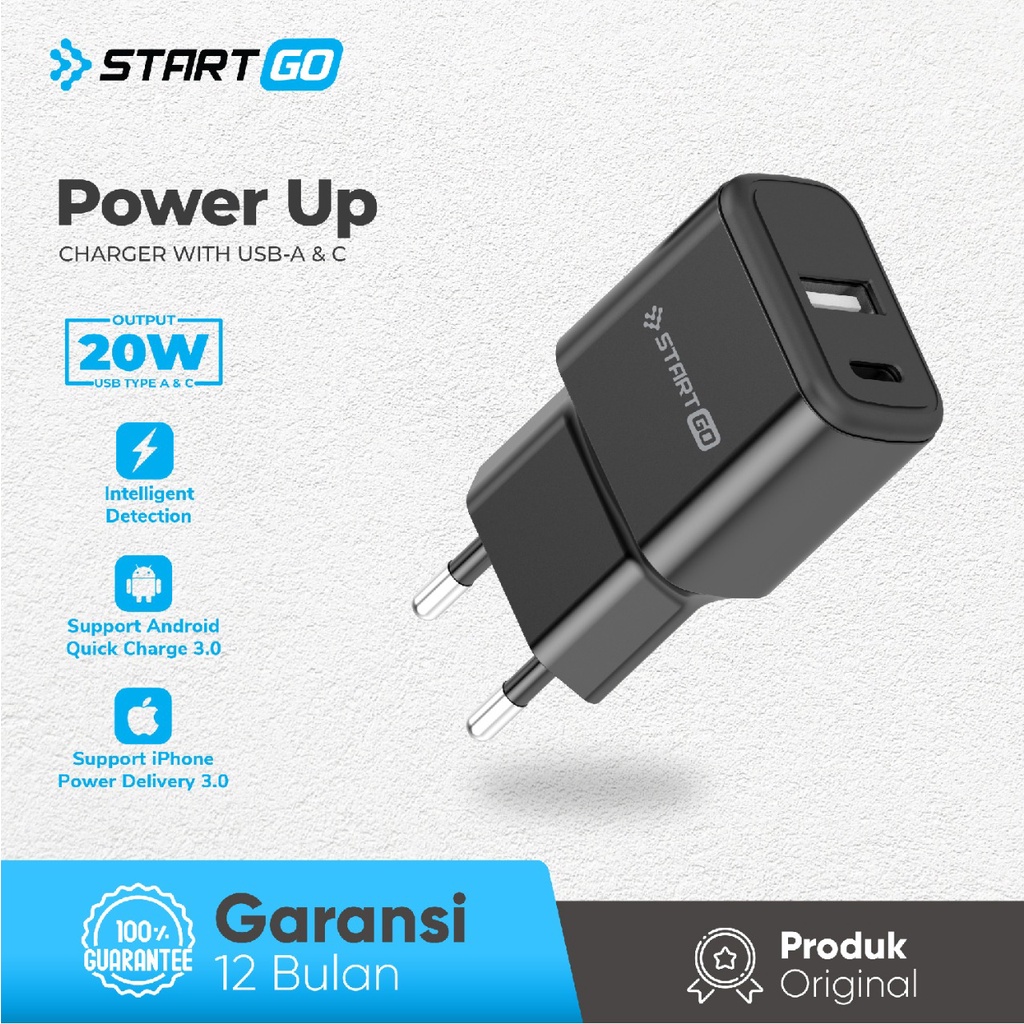 Jual StartGo Power Up Charger 20W Quick Charge 3.0 - Fast Charging ...