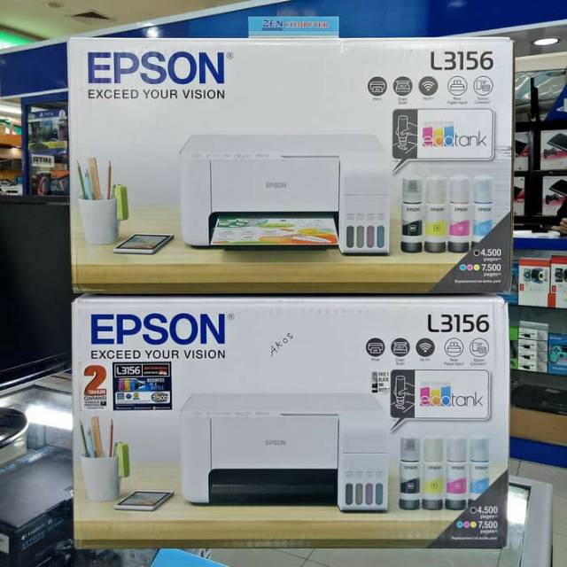 Jual New Printer epson L3156 white wireless | Shopee Indonesia