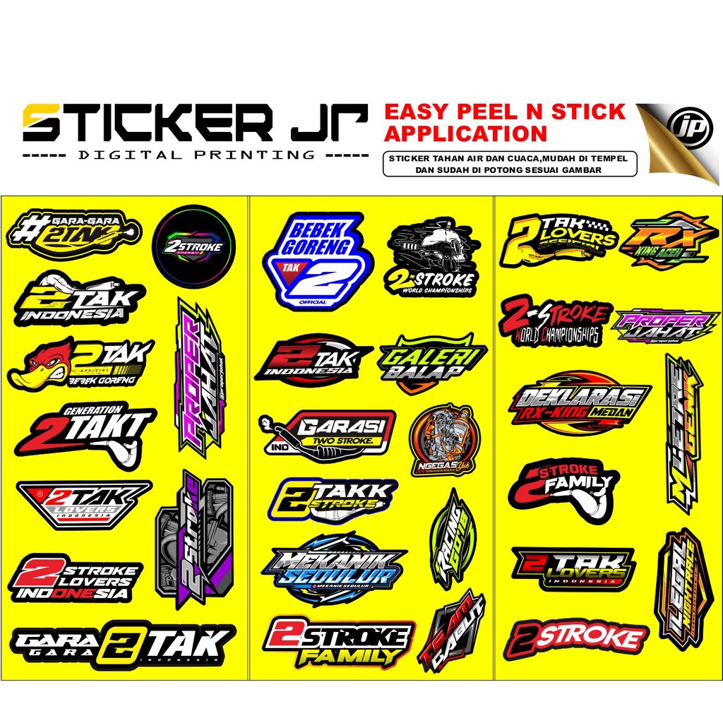 Jual JP Sticker 2 Tak terbaru / sticker bebek goreng / sticker two ...