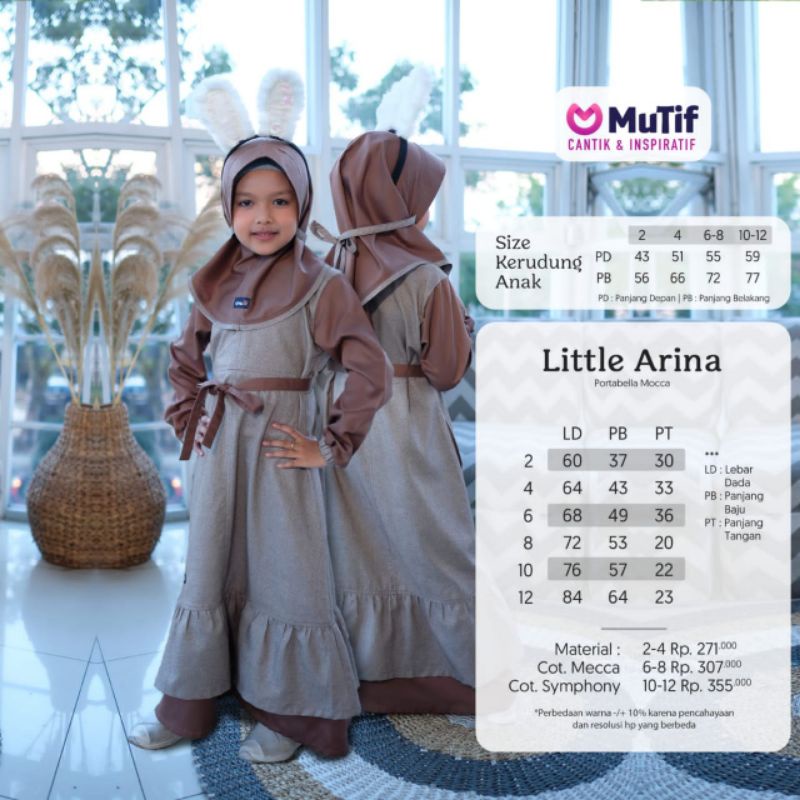 Jual LITTLE ARINA BY MUTIF ORIGINAL MURAH PROMO | Shopee Indonesia