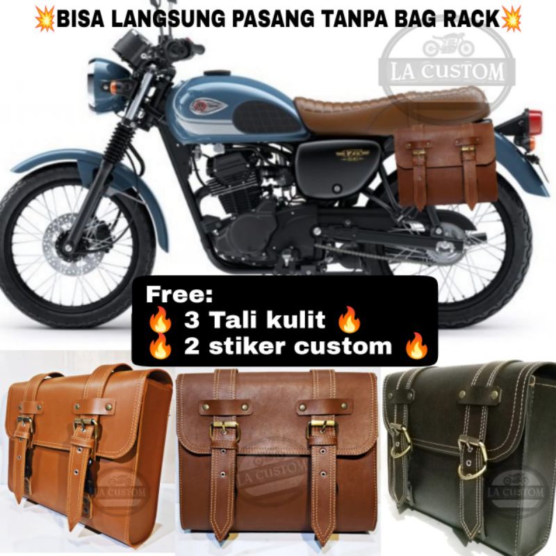 Jual Tas motor RE royal enfield Tas motor W175 sidebag custom tas motor ...