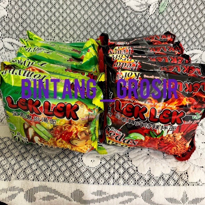 Jual MIE LEK LEK VEGETARIAN isi 5pcs/LEK LEK Mie Instant Vegetarian LEK LEK Tomyum LEK LEK Pedas ...