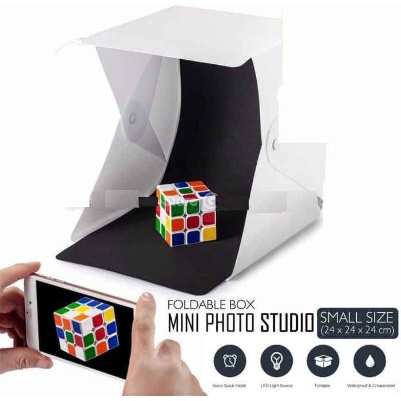 Jual STUDIO MINI BOX WITH LIGHTING LED /2 BACKGROUND/MINI STUDIO FOTO ...