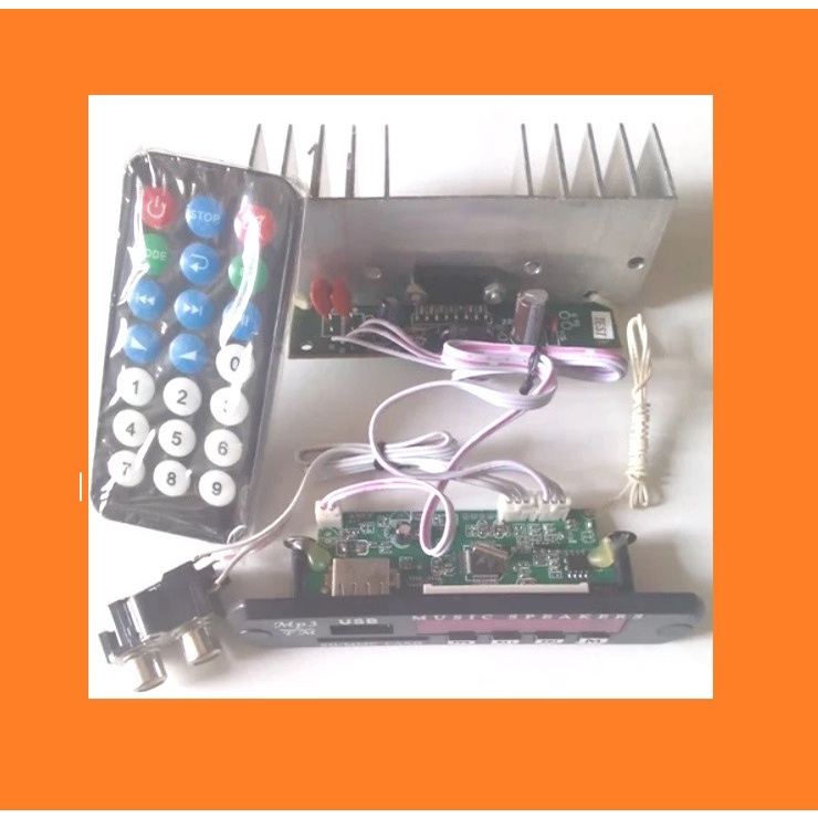 Jual GSX208 Kit Aktif Music Spiker MP3 USB FM Player dgn Ampli 80W ...