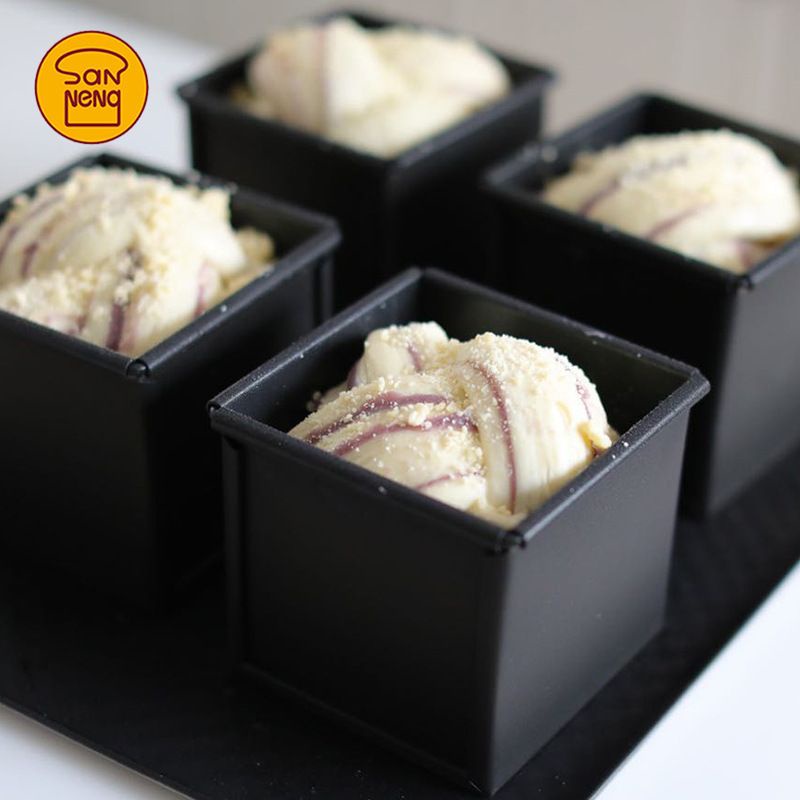 Jual sanneng black low sugar square toast box 250gr SN2190 sn2197 / loyang roti tawar persegi ...