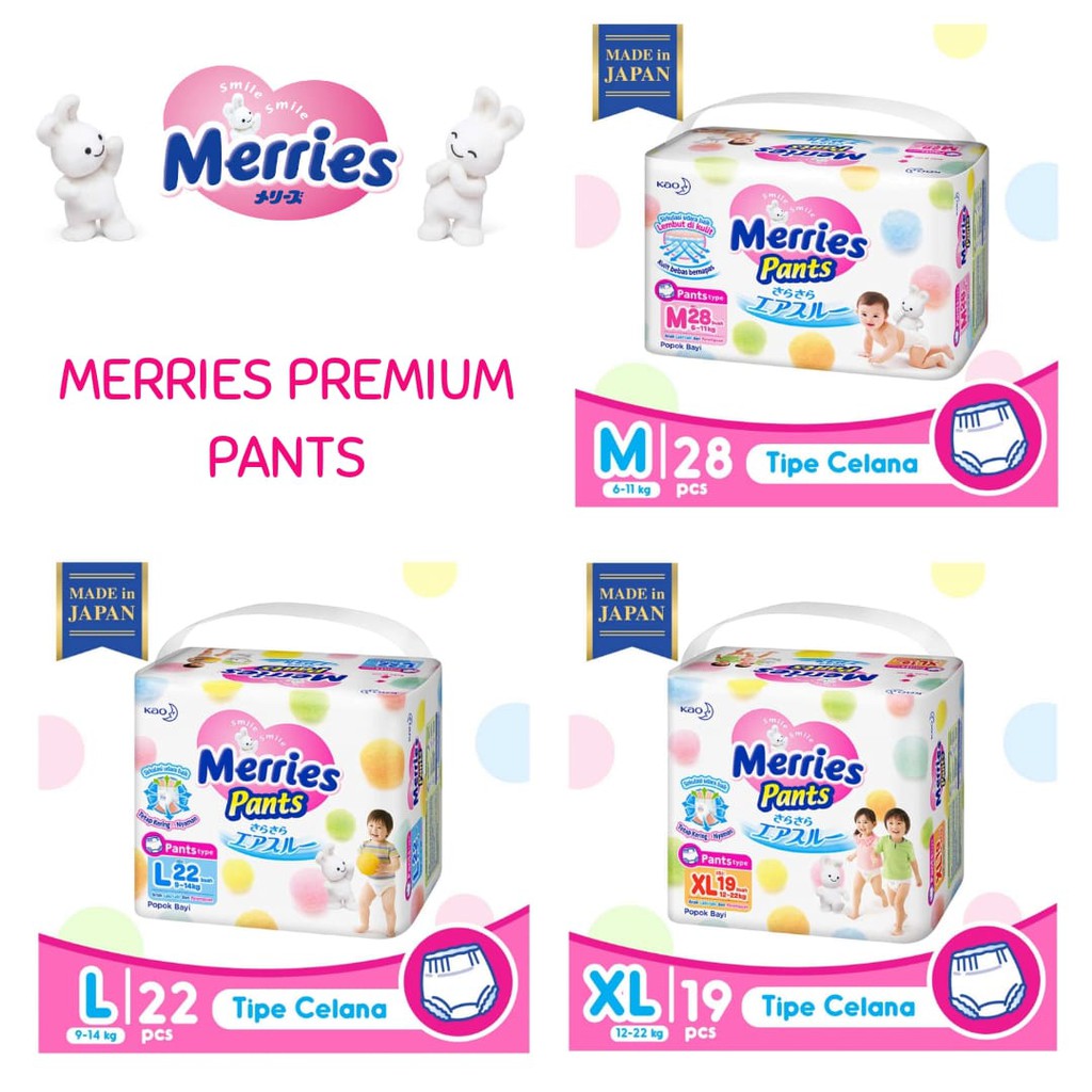Jual Merries Premium Pants - M28 / L22 / XL19 | Shopee Indonesia