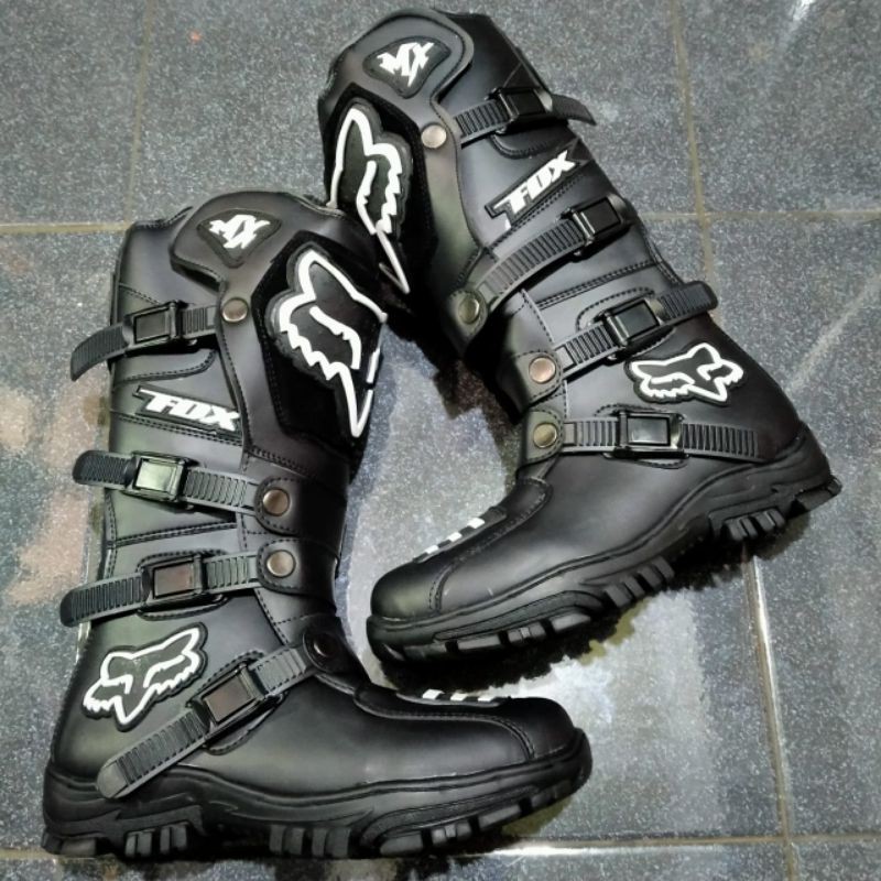 Jual Sepatu trail sepatu motor cross hitam adventure | Shopee Indonesia