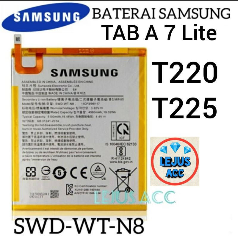 Jual Baterai Batre Battery Samsung Tab A7 Lite T220 T225 Swd Wt N8