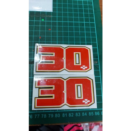 Jual Sticker Cutting Angka 30 v.2 isi 2 pcs | Shopee Indonesia
