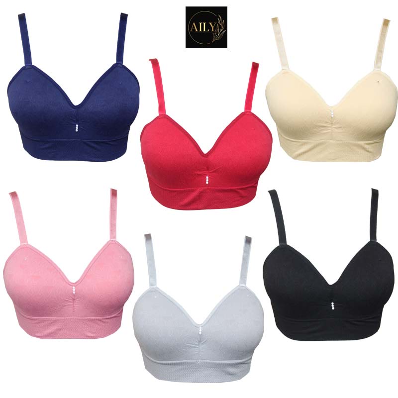 Jual Aily V05 Seamless Simple Bra Knit Wanita-1 pcs | Shopee Indonesia