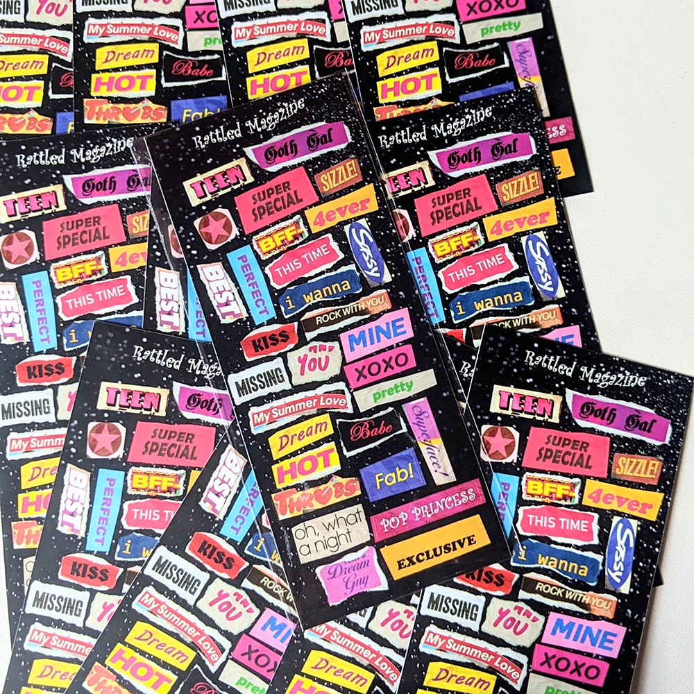 Jual MAGAZINE COLLAGE & RANSOM ALPHABET STICKER ☆ by RATTLED STUDIO - Stiker Huruf Majalah ...